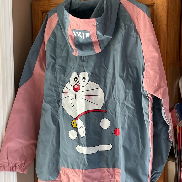 Jackets & Coats | New Doraemon Windbreaker Coat Pink Gray | Poshmark